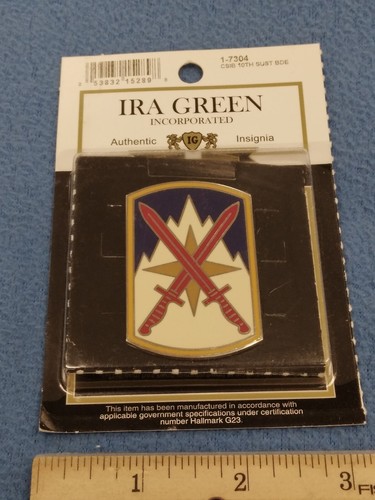 LARGE - 2 INCH - CSIB U.S. ARMY 10th SUSTAINMENT BRIGADE PIN - NEW | eBay
