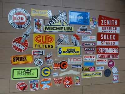 Large Collection of Vintage Motoring Stickers, Original 1970s, Superb ...