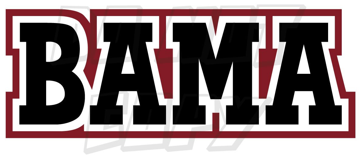 Alabama "BAMA" Football Vinyl Decal stickers - Solid or with Outline | eBay