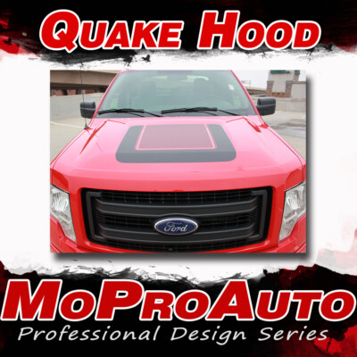 2014 Ford F-150 QUAKE HOOD Tremor Style Decals Stripes 3M Vinyl ...