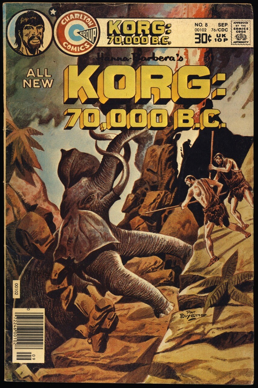 KORG 70,000 B.C. #8 1976 Charlton ABC SATURDAY Morning TV Tie-In HANNA ...