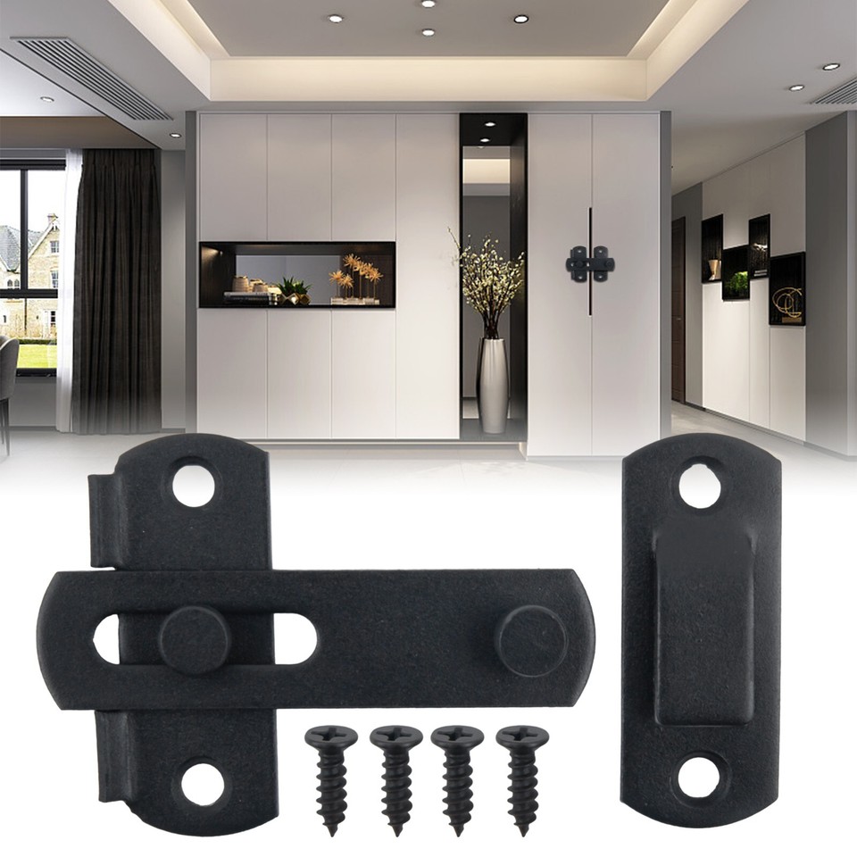 Safety Door Bolt Gate-Latch 7cm X 5cm X 2cm Flip Latch Matte Black ...