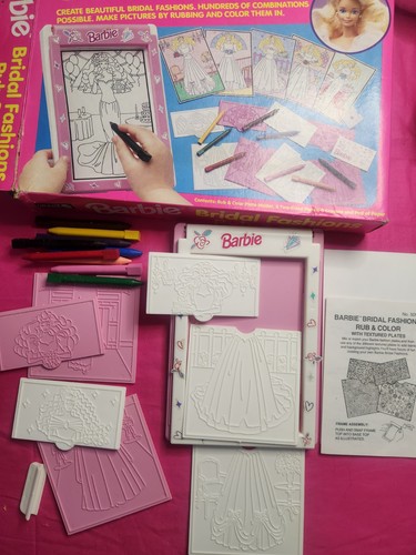 Barbie Rub & Color Set Mattel Vintage 1992 With Box | eBay
