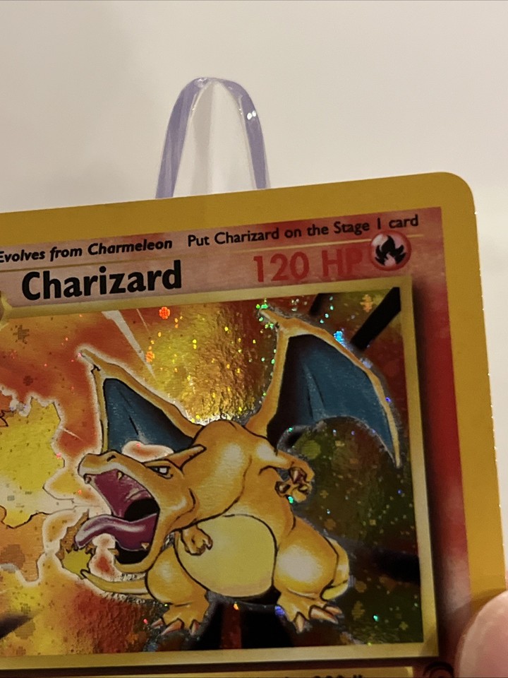 (LP+) Charizard 4/130 Holo Rare Base Set 2 SWIRL Vintage Pokemon Card ...