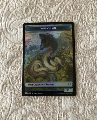MTG Koma's Coil Full Art Foil ** Kaldheim Tokens ** English (NM) | eBay