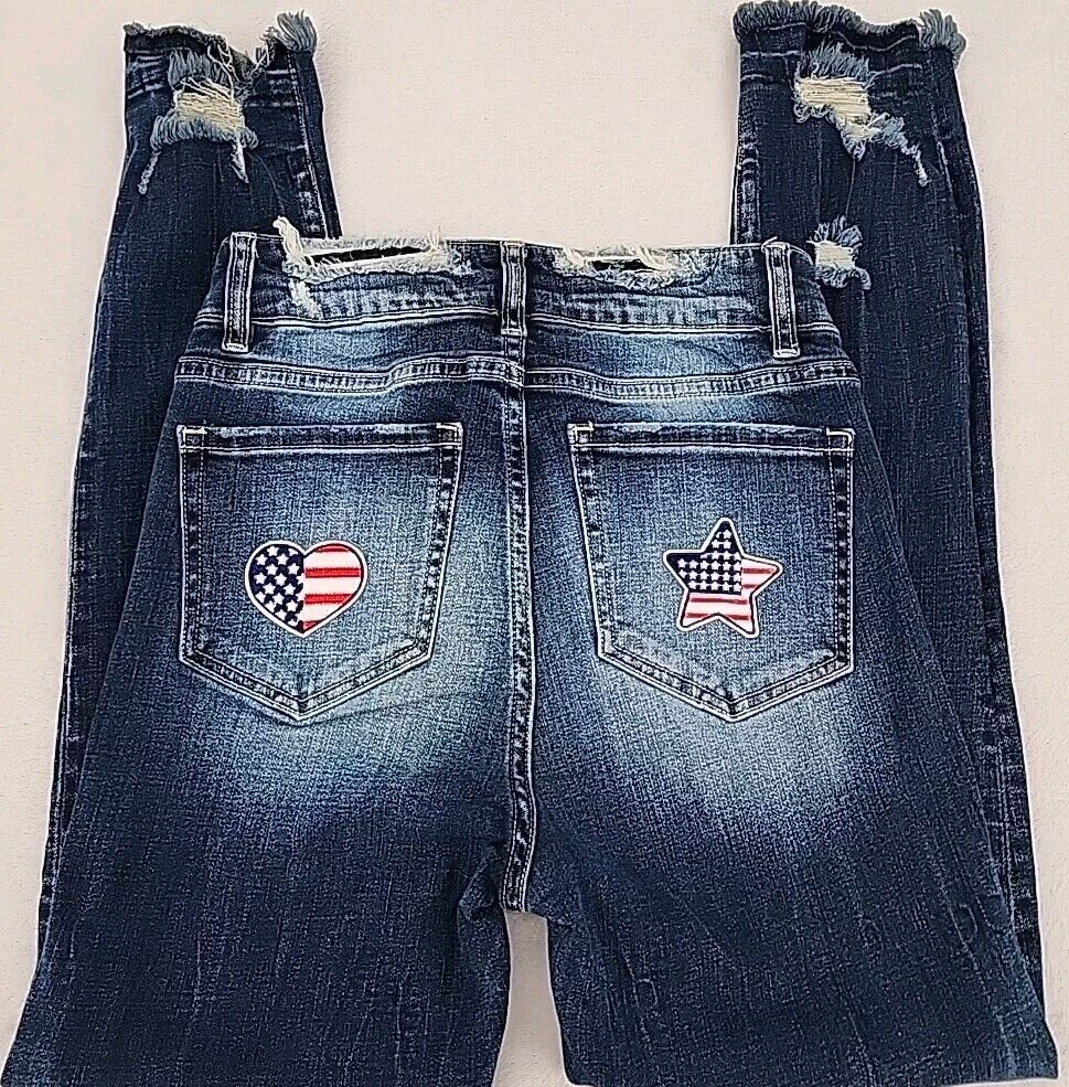 BKE Denim Billie Jeans Women 27 Ankle Skinny Patriotic BKE Denim Billie Jeans Women 27 Ankle Skinny Patriotic