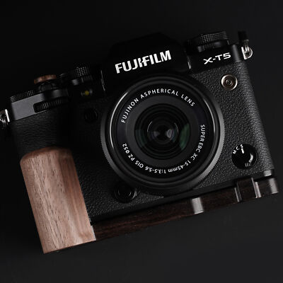 All Wood Camera L Hand Grip Wooden Baseplate For Fujifilm XT5 Fuji X-T5 ...