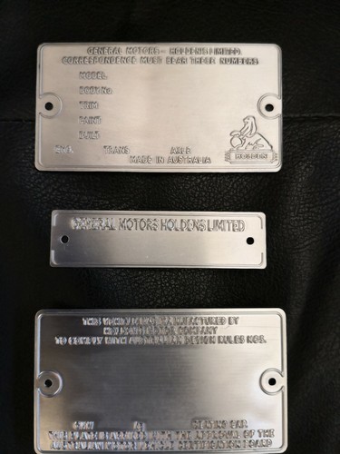 Holden Commodore VK to VL Build Plate set | eBay Australia