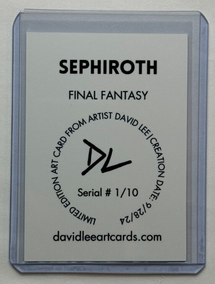 Sephiroth Limited Edition Artist Signed "Final Fantasy" Trading Card 1/ ...