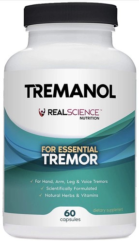60 TREMANOL Natural Aid ESSENTIAL TREMOR RELIEF Hand Arm Leg Voice ...