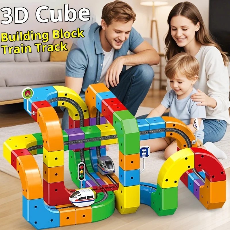 Clickrail Electric Train Set, Flexible Race Track, 3D Embedded Layouts ...