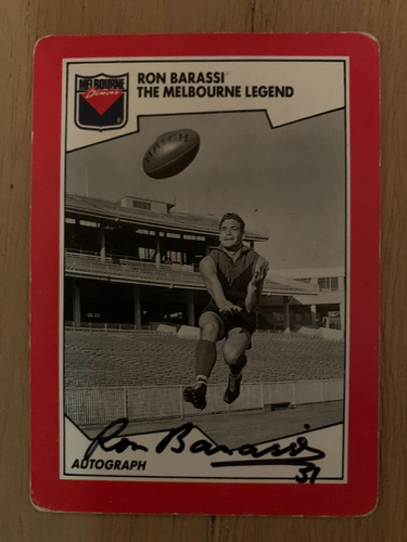 RON BARASSI AUTOGRAPHED STIMOROL CARD | eBay