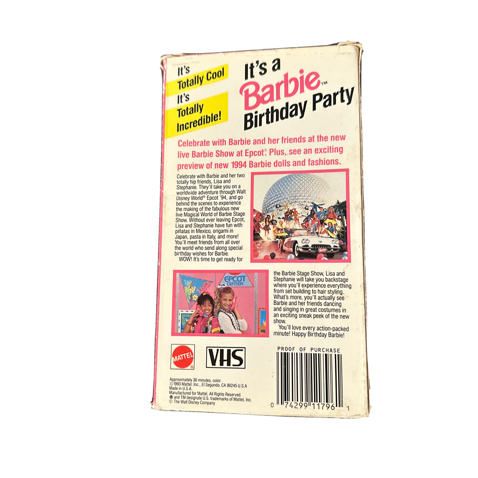 Barbie Birthday Party at Walt Disney World Epcot '94 (VHS, 1993 ...