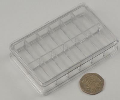 Small watch parts container storage clear plastic watchmaker spares ...