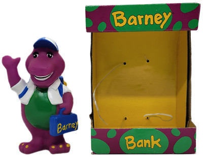 Barney and Friends 1992 Barney PVC Bank With Box | eBay