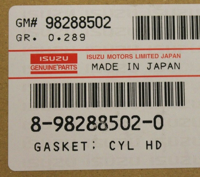 8982885020 Isuzu Gasket CYL HD 8982885020 Genuine OEM Part for sale ...