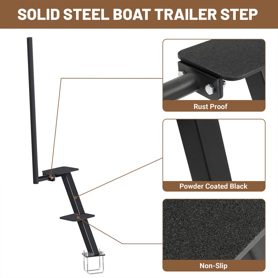Boat Trailer Steps Universal Fit Trailer Steps Replace Boat Step 2 | eBay