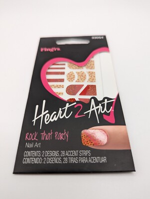 Fing'rs Heart 2 Art Nail Art Rock That Party. 2 Designs 28 Accent ...