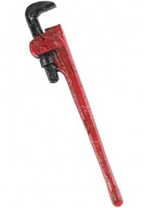 RED Halloween Wrench Plastic Spanner Halloween Prop Weapon Fancy Dress ...