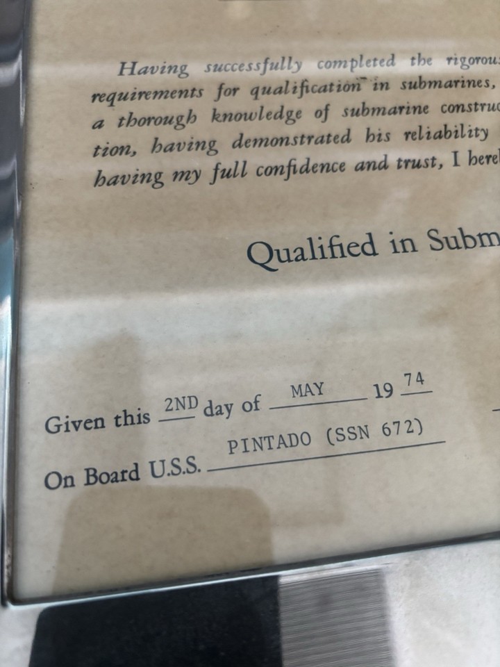 Submarine USS Pintado Qualification Certification & Mug. | eBay