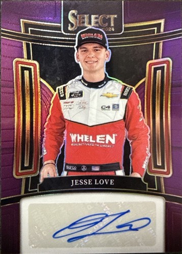 2024 Panini Select NASCAR Racing S-JLV Jesse Love Signatures Purple ...
