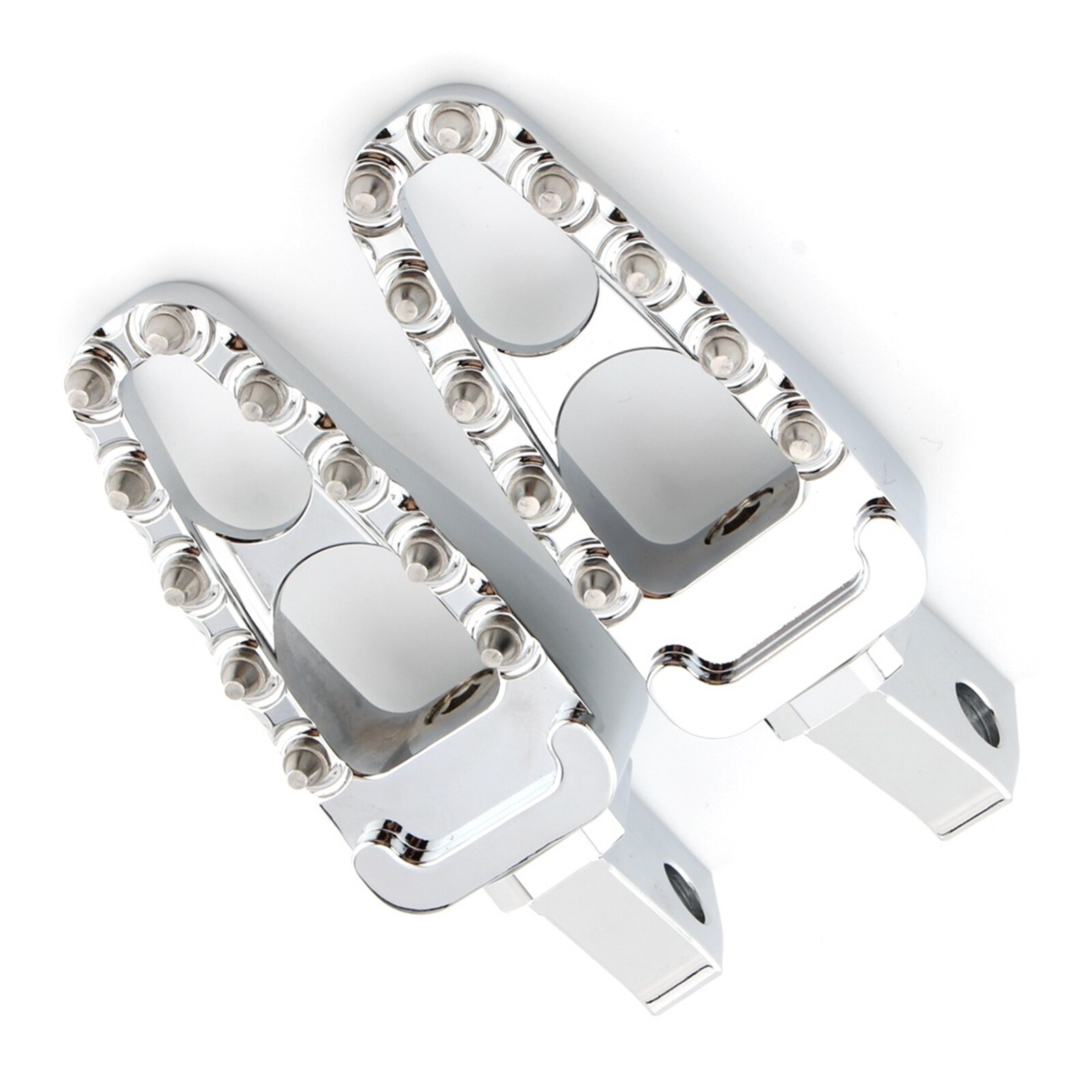 2Pcs Silver Motorcycle Gear Shift Brake Foot Pegs Footrest Pedal For ...