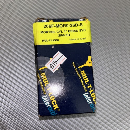 Mul-T-Lock 206F-MOR0-26D-S Mortise Cyl 1” US26D SVC 2/06 ZO | eBay