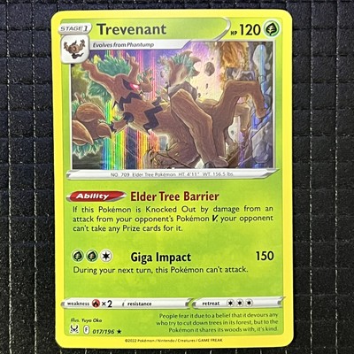 Trevenant #17/196 Lost Origin Pokemon Holo Rare Card | eBay