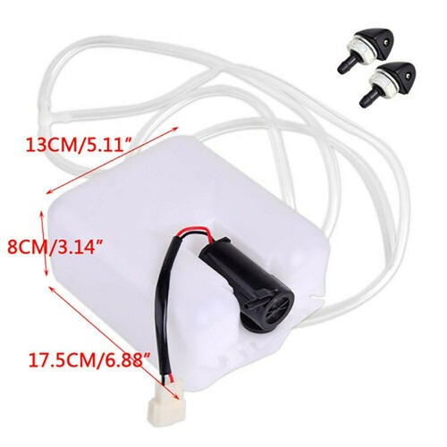 Car Universal 2Pin Windshield Washer Reservoir Bottle Tank W.12V Pump ...