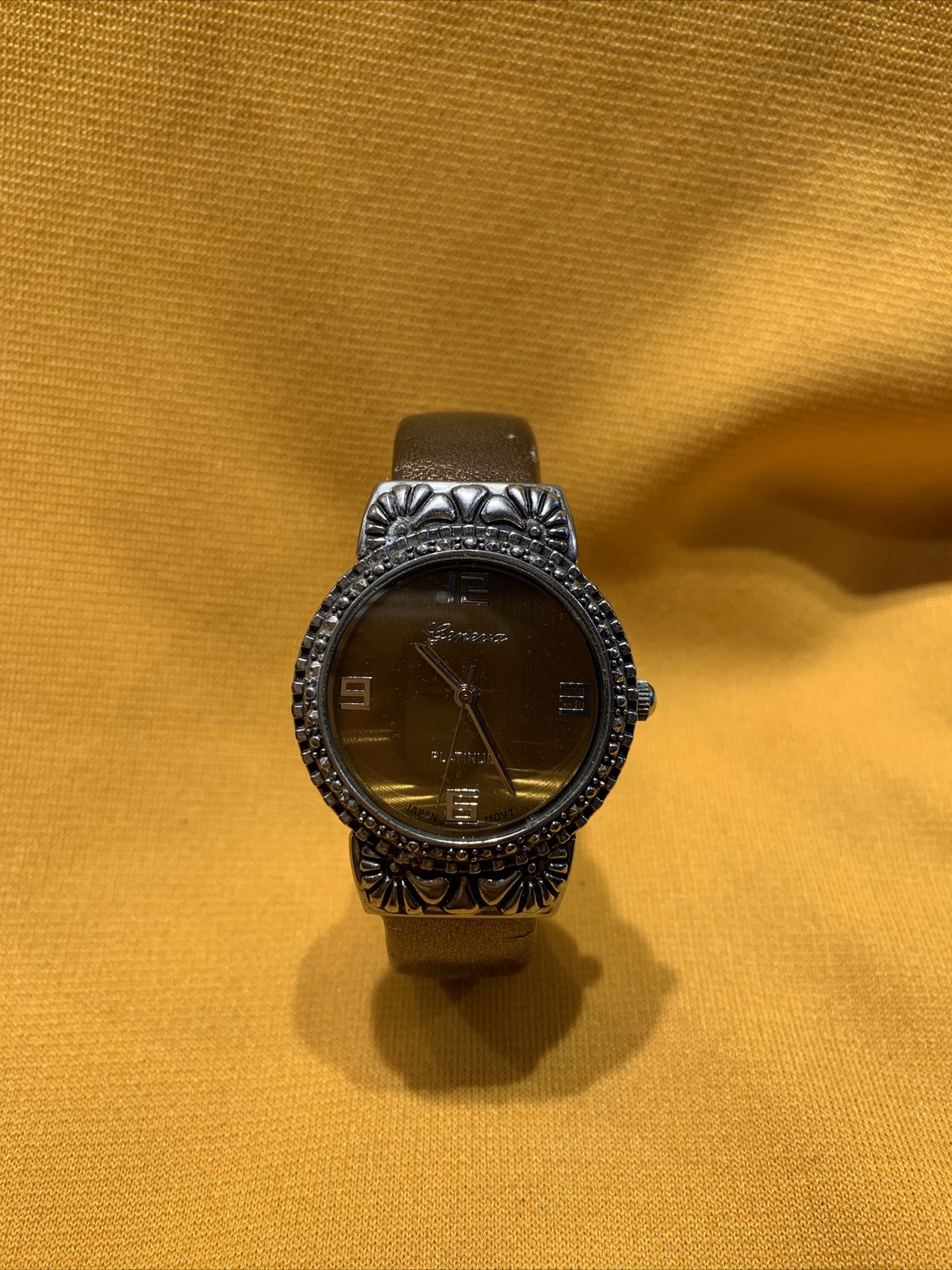 Geneva 7057 watch brown face Used Woman’s Cuff | eBay