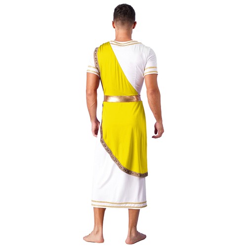 Mens Ancient Greek Toga Short Sleeve Roman Robe Caesar Party Masquerade ...