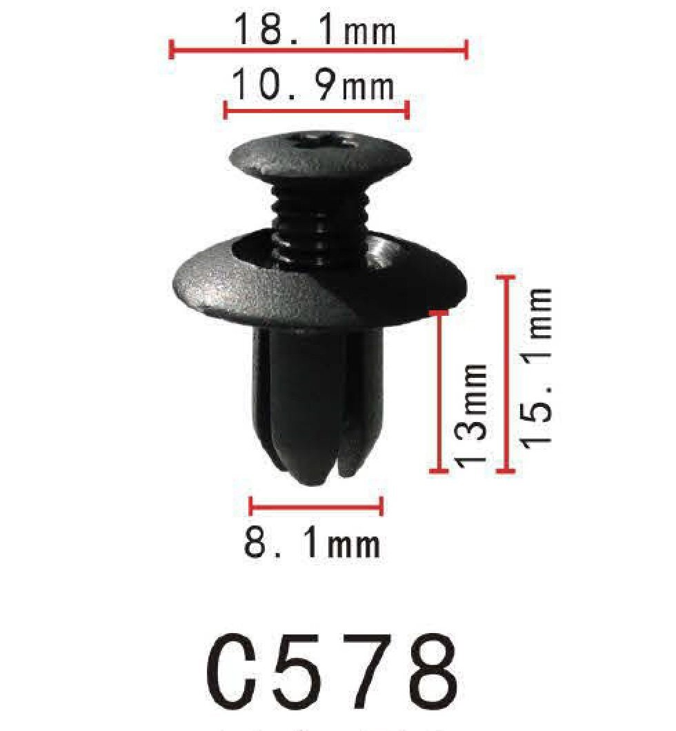 20pcs Fit Mazda,Ford 09251833,M45556143,W705845S300 Push-Type Retainer ...