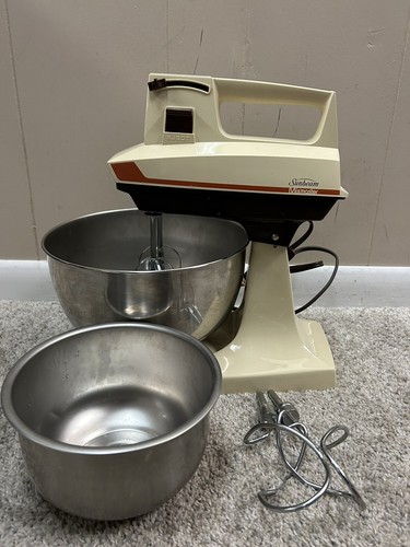Sunbeam Mixmaster 12 Speed Countertop Stand Mixer Almond White w ...
