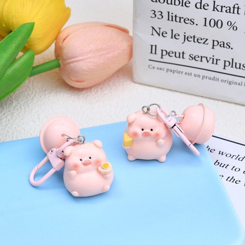Three Dimensional Pink Pig Keychain Keyring Decorative Bag Backpack Key ...
