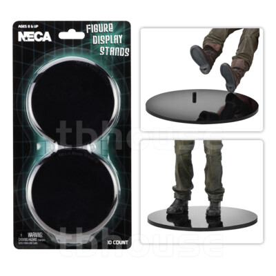 10 x NECA FIGURE BLACK STANDS display FOR 6-8" ACTION FIGURES plastic 3 ...