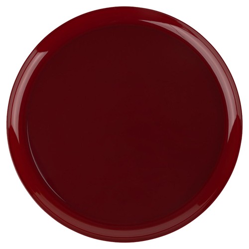 10.6" Dinner Plastic Plates Cranberry Red Fancy Party Disposable ...