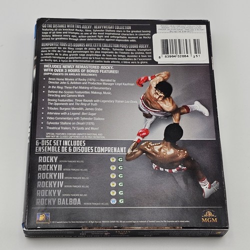 Rocky Blu-Ray Disc Heavyweight Collection 6 Film Set Sylvester Stallone ...