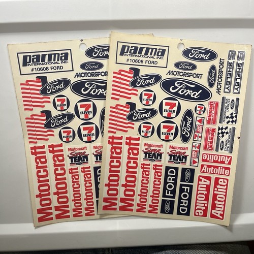 Parma 10608 X2 Slot Rc Car Sticker Sheets Ford Shelby 711 Motocraft ...