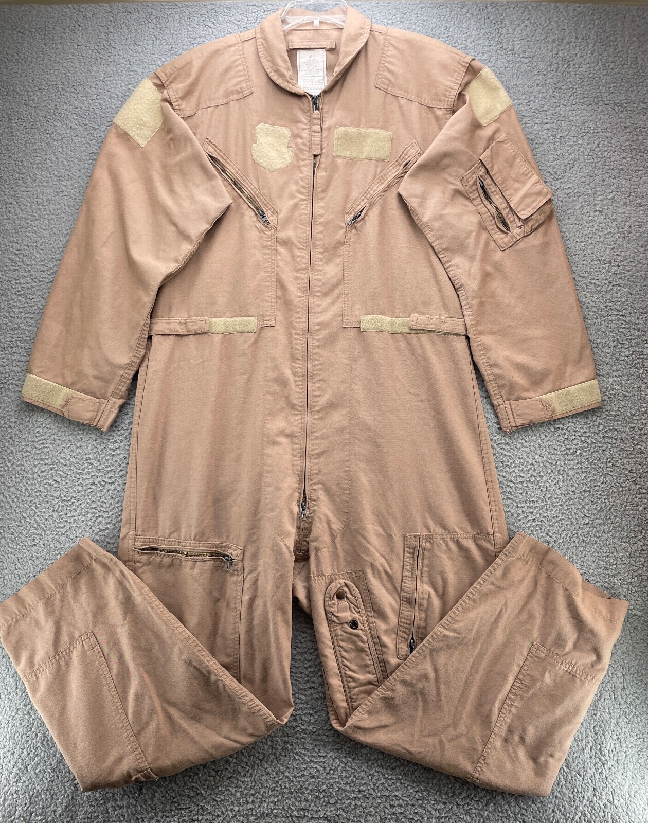 USAF US Military CWU-27/P Flyers Coveralls Flight Suit Desert Tan 46 R ...