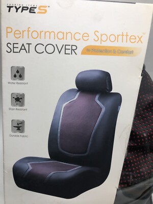 Seat Cover Type S Black Red Performance Sporttex 1 pc. Winplus | eBay