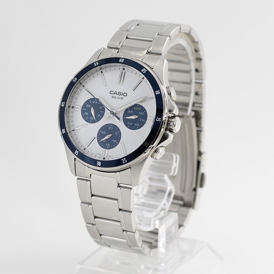 CASIO MTP-1374D-7A2 MTP-1374 MTP-1374D-7A2V Quartz Analog White | eBay