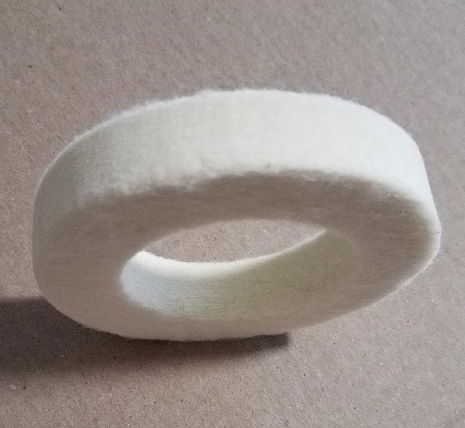 Felt Ring Washer Friction Seal OD3.75" ID2.2" T0.66" White Pure ...