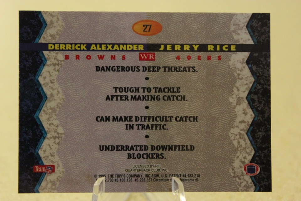 1994 Bowmans Best JERRY RICE & DERRICK ALEXANDER #27 - Mint | eBay