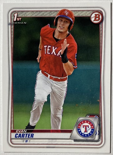 2020 Bowman Draft 1st Prospect Evan Carter #BD-126 Texas Rangers. | eBay