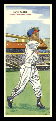 1955 Topps Double Header #105 Hank Aaron Centered EM Clean Milwaukee ...