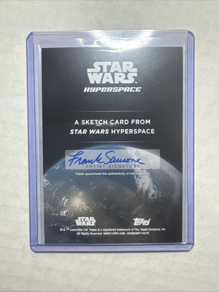 2025 TOPPS STAR WATS HYPERSPACE 1/1 Sketch Card By Frank Sansone | eBay