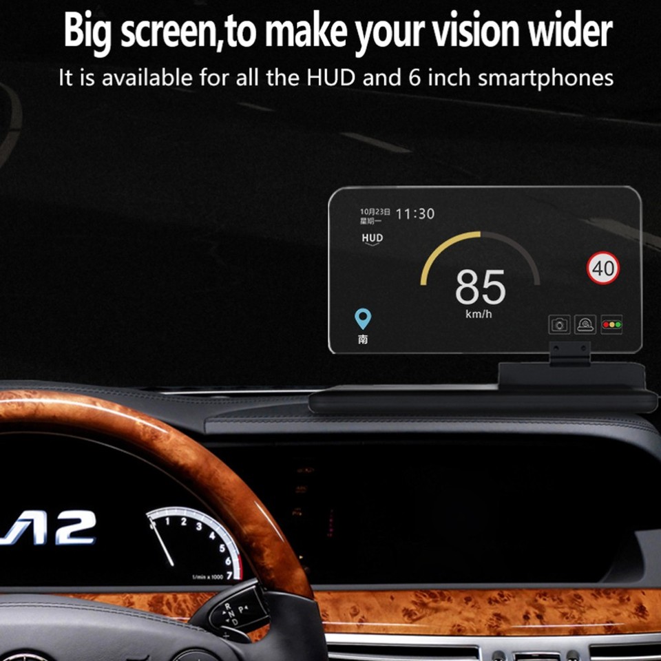 Head Up Display Car HUD Phone GPS Navigation Reflector Universal Smart ...