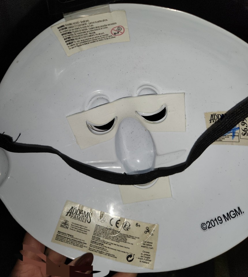 addams family uncle fester plastic face mask mgm 2019 | eBay
