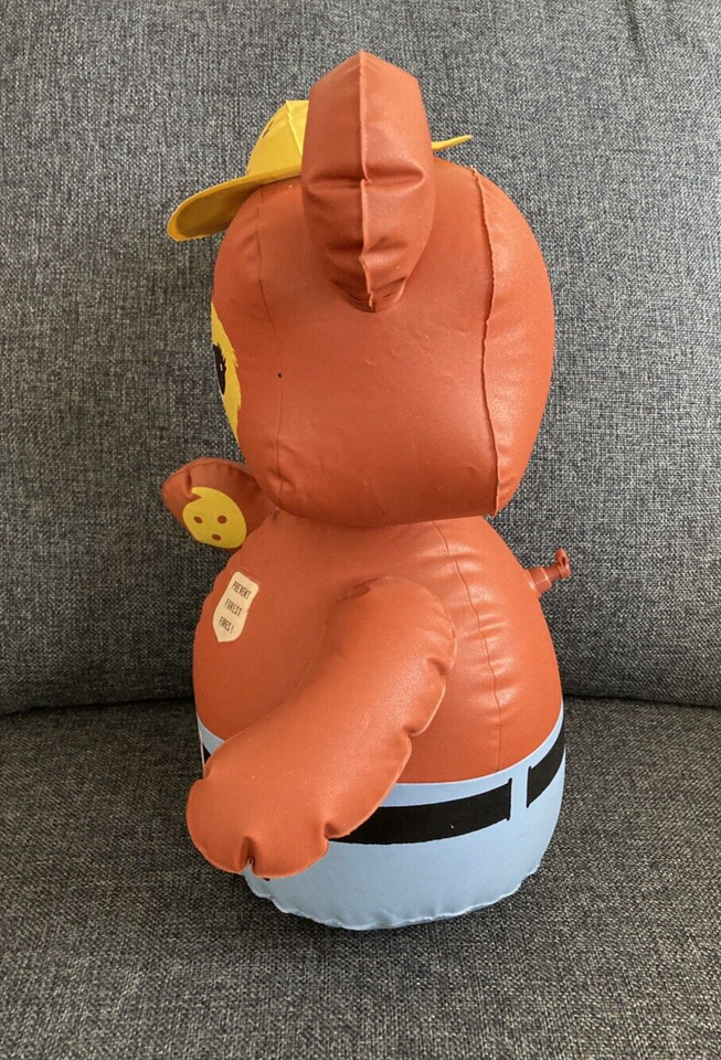 Vintage inflatable blow up roly poly Smokey The Bear Ideal Toy Co 15 ...