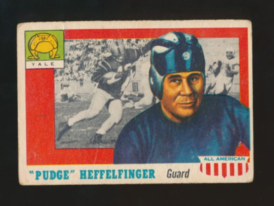 1955 Topps "All-American" Football -#18 PUDGE HEFFELFINGER (Yale) *SP ...
